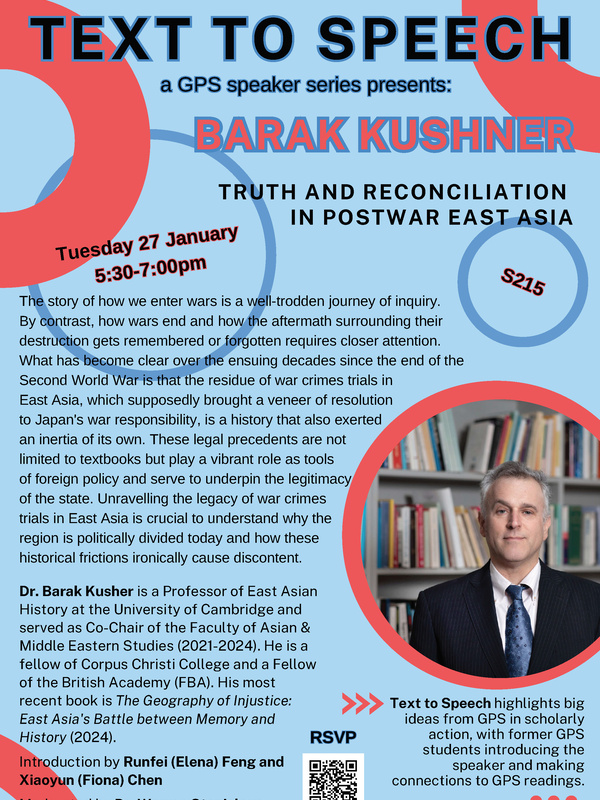 Barak Kushner delivers talks at NYU Shanghai | Faculty of Asian and ...